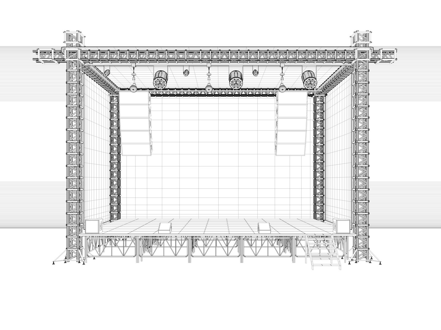3D Stage Concert Model - TurboSquid 2107271