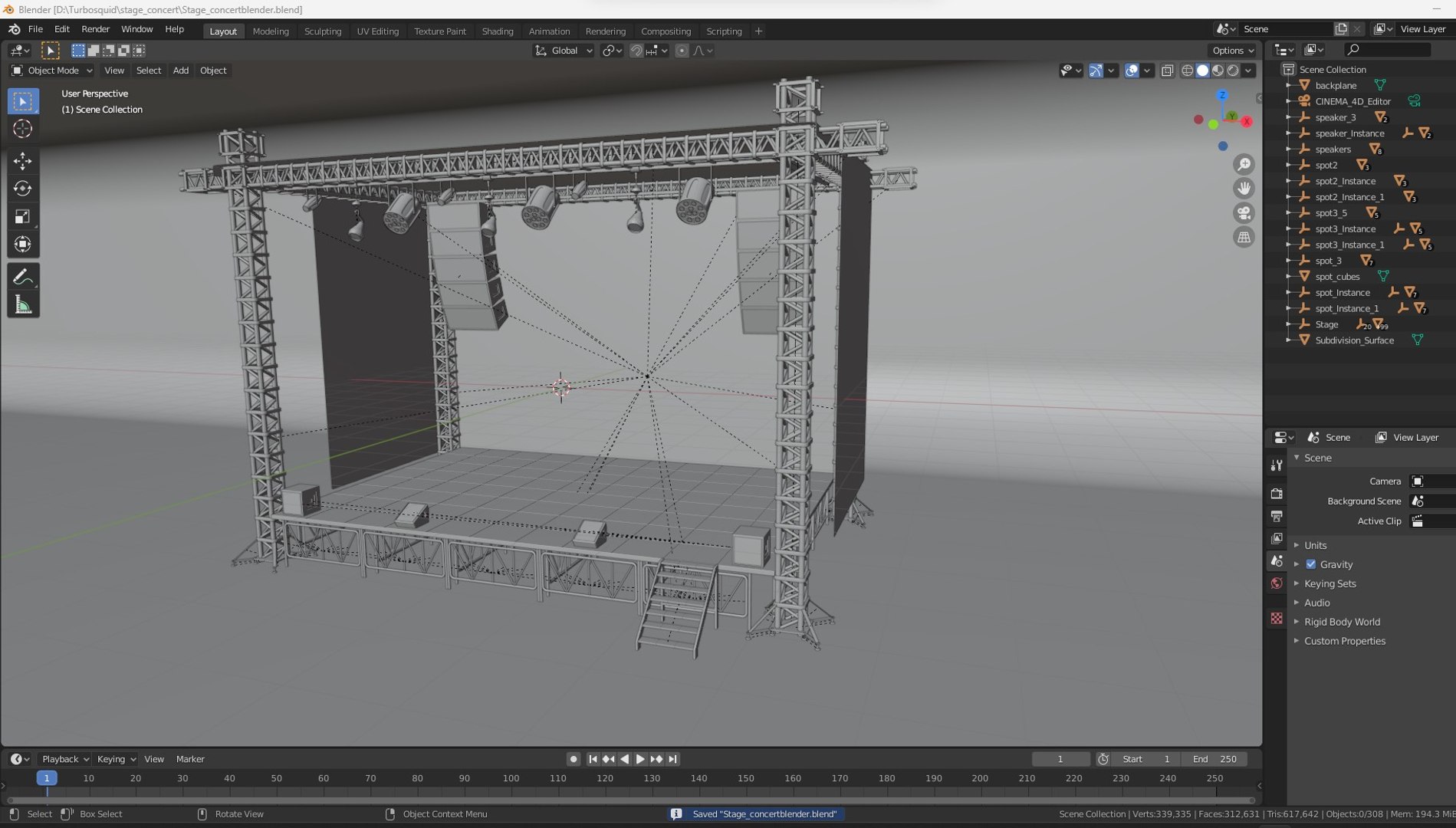 3D Stage Concert Model - TurboSquid 2107271