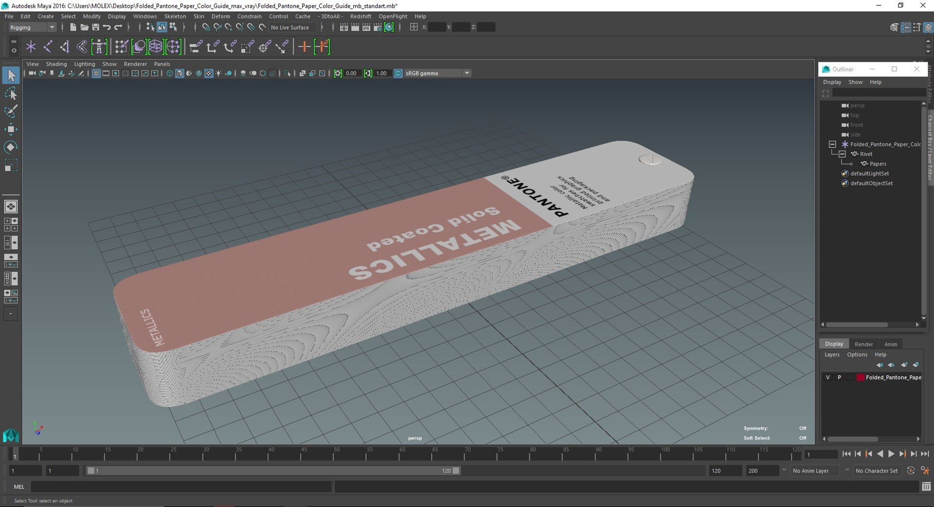 3D Folded Pantone Paper Color Guide Model - TurboSquid 2111936