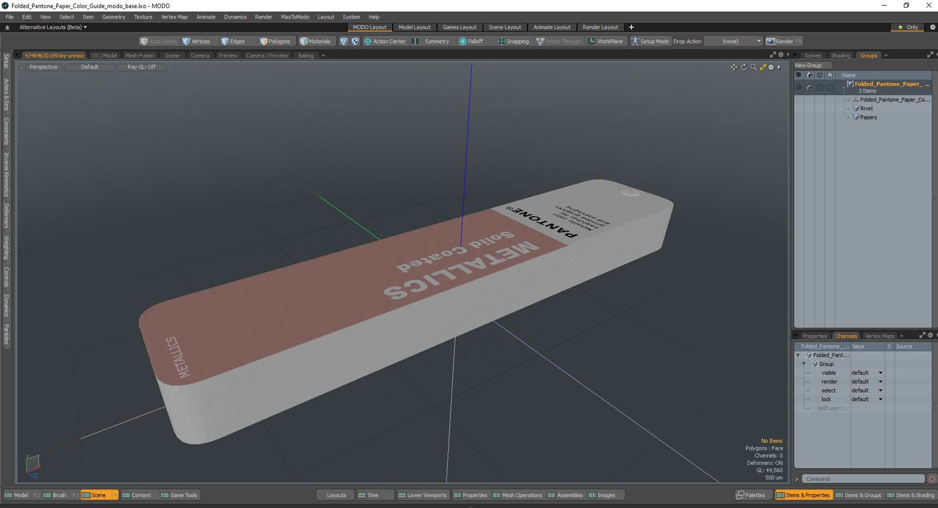 3D Folded Pantone Paper Color Guide Model - TurboSquid 2111936