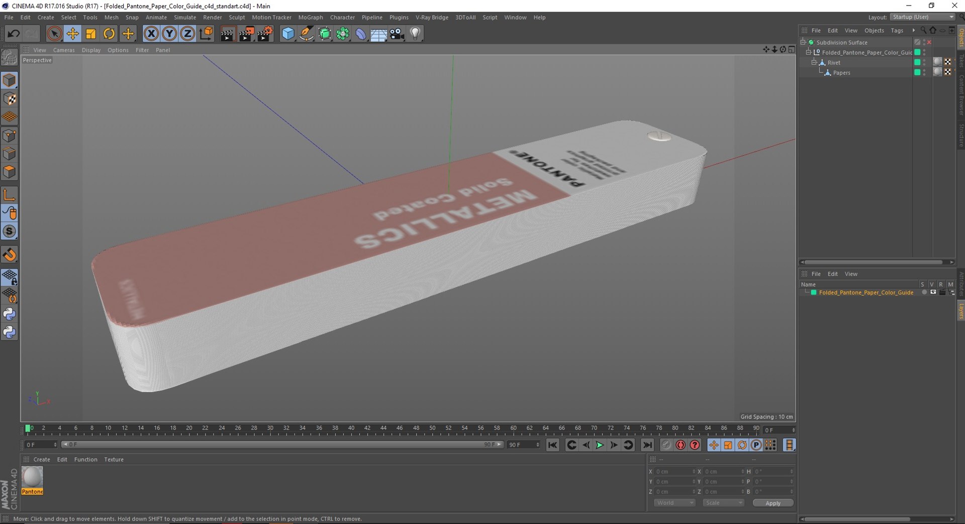 3D Folded Pantone Paper Color Guide Model - TurboSquid 2111936