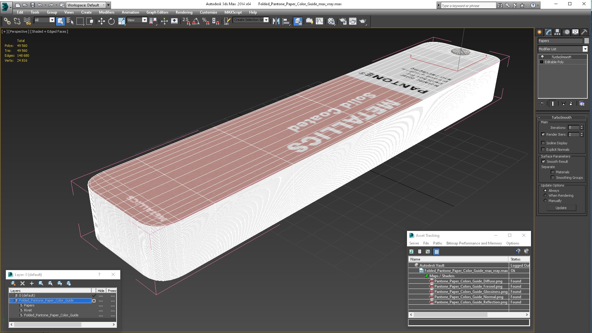 3D Folded Pantone Paper Color Guide Model - TurboSquid 2111936