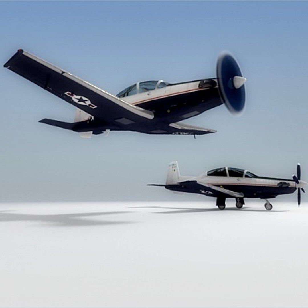 3d T-6a Texan Ii - Model