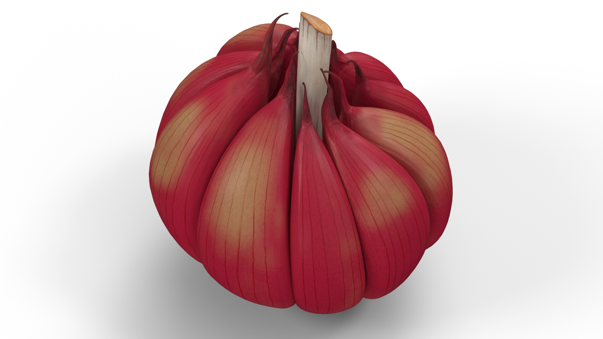 3D Head Of Garlic Red Model - TurboSquid 2197368