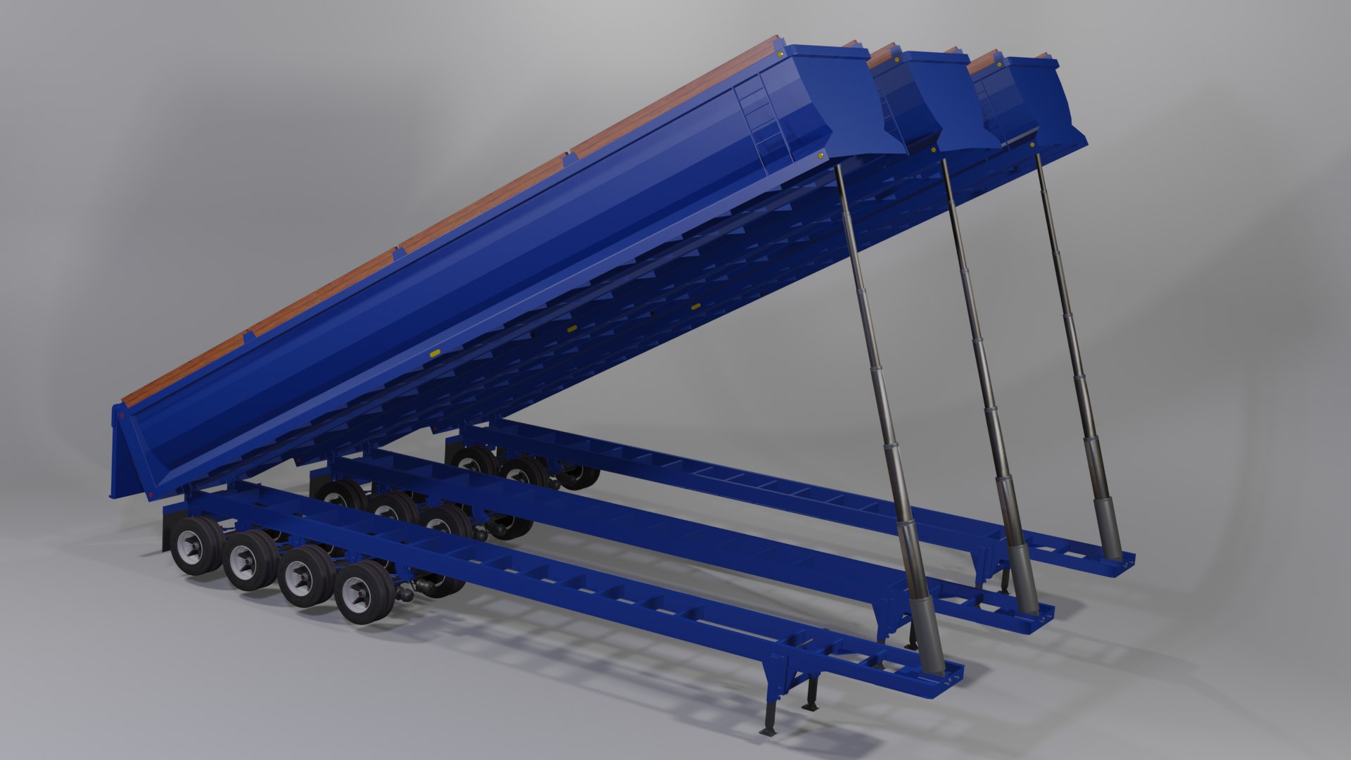 3D Dump Trailer 48 Foot Round Body - TurboSquid 1805317