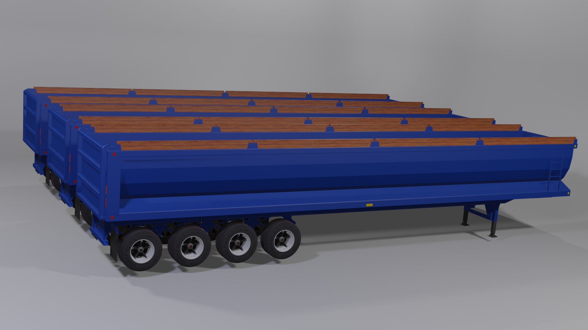 3D Dump Trailer 48 Foot Round Body - TurboSquid 1805317