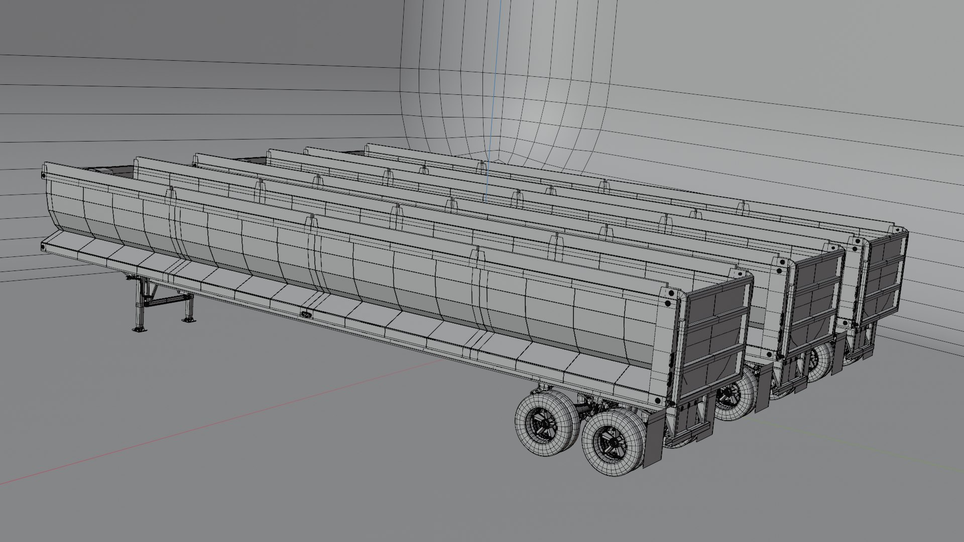 3D Dump Trailer 48 Foot Round Body - TurboSquid 1805317