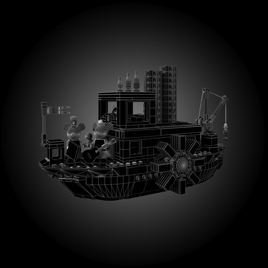 3D Mickey Mouse 21317 Steamboat Model - TurboSquid 1555939