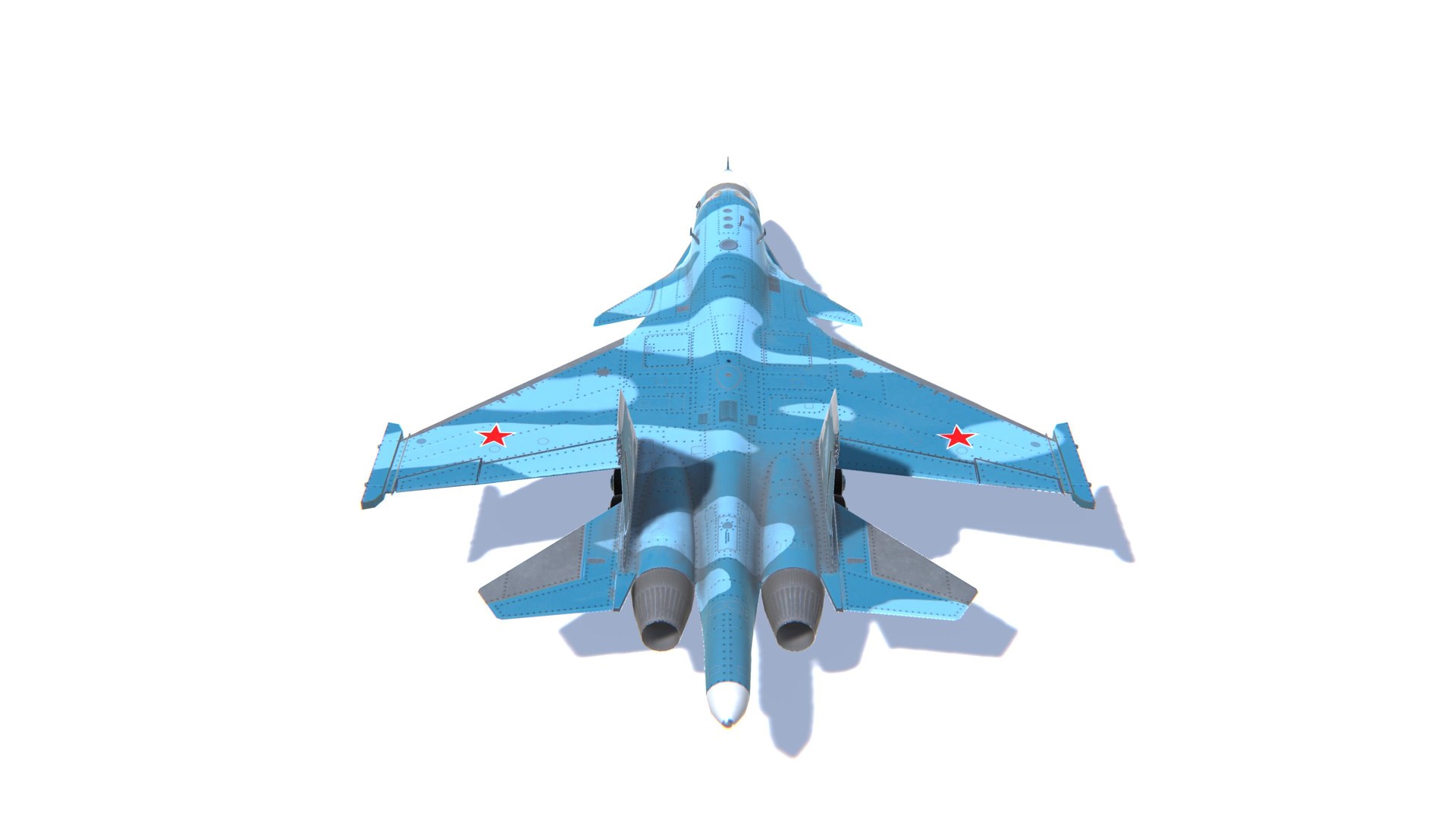 3D SU-34 Fullback Jet Fighter Aircraft Low-poly 3D Model - TurboSquid ...