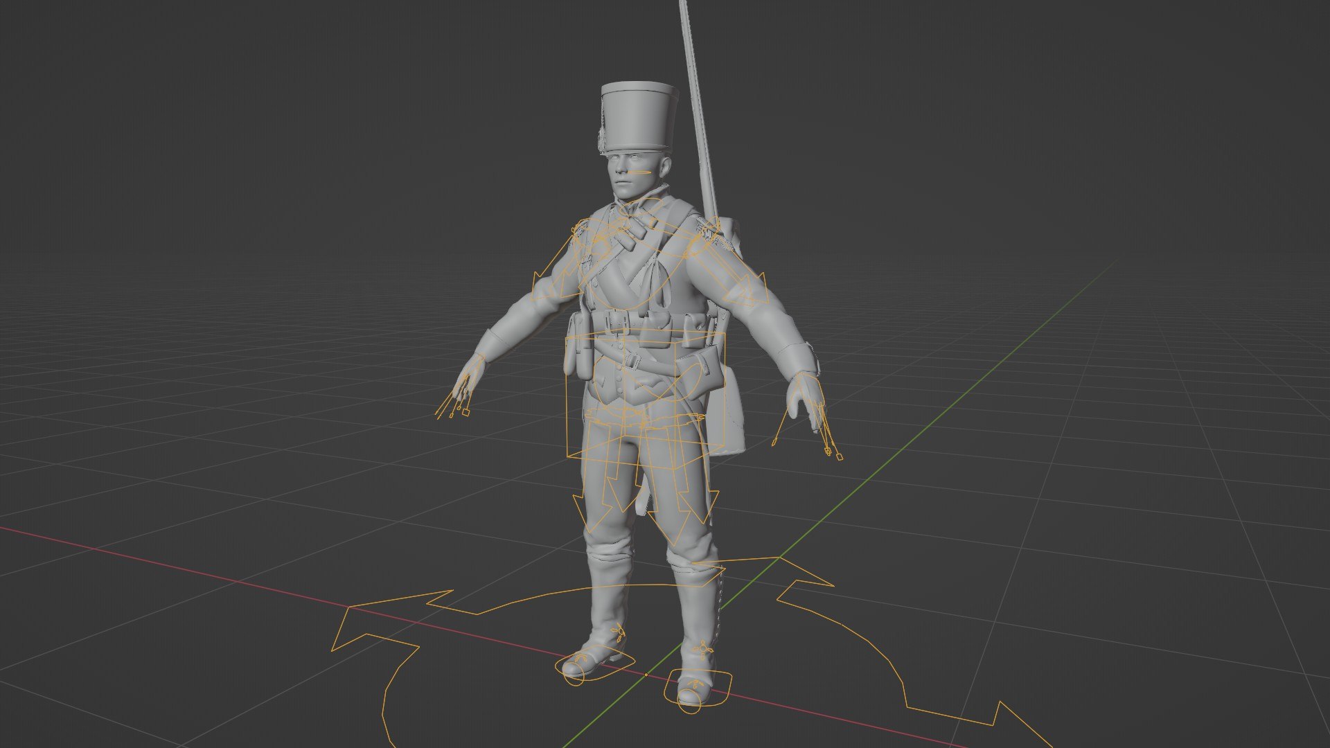 Soldier Napoleon Infantry Rigged 3D - TurboSquid 2018995