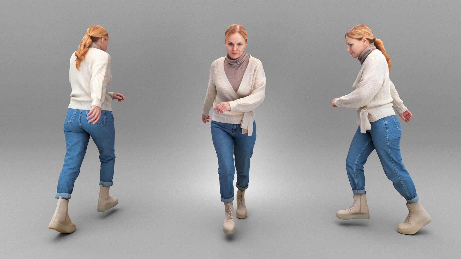 3D Beautiful Woman Walking 337 Model - TurboSquid 1896219