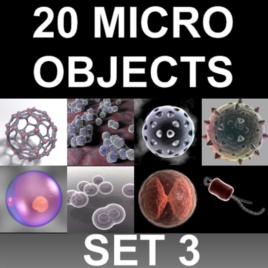 3d Model 20 Micro Objects Set