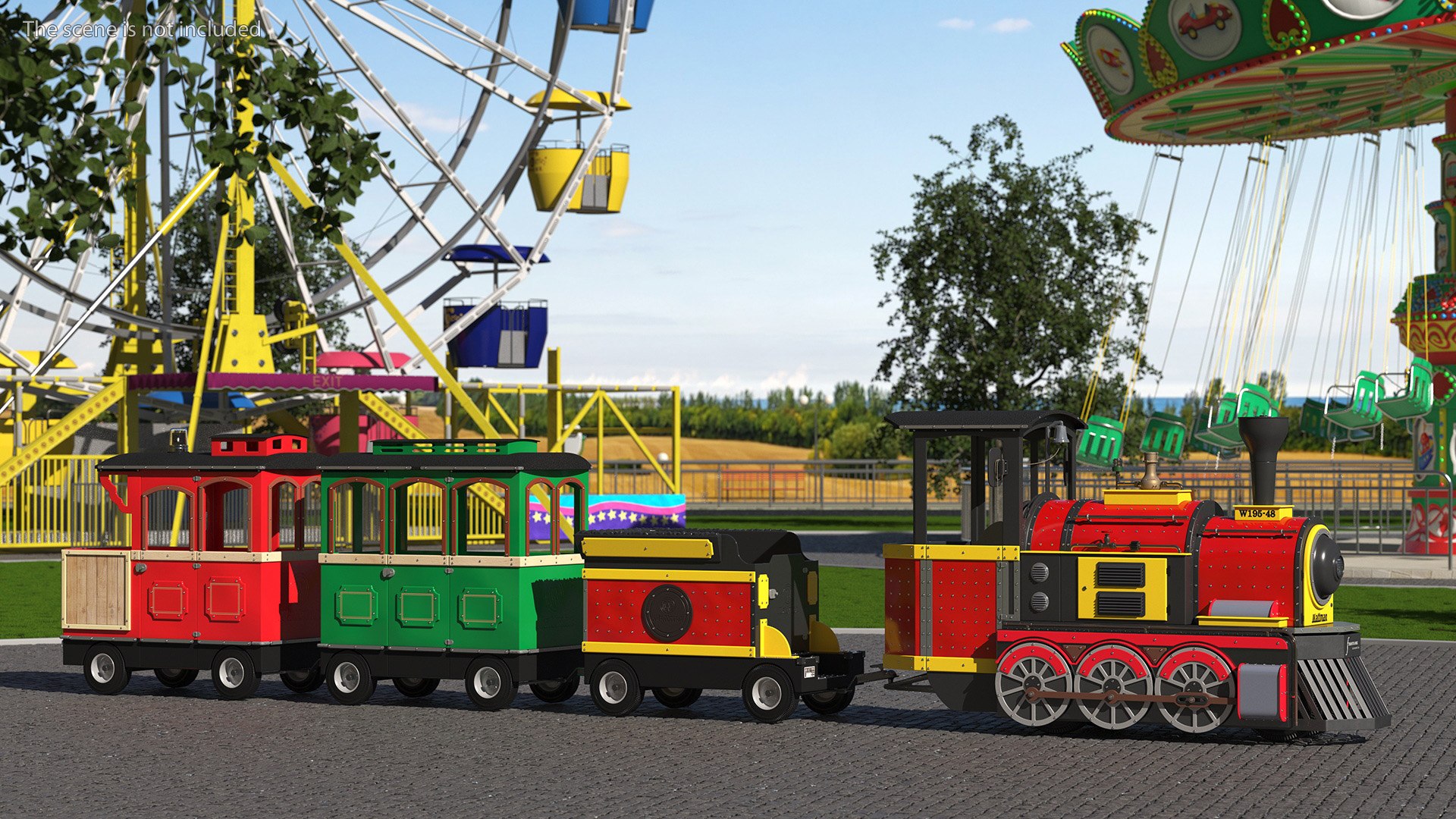 3D Children Train Wattman Mini Express Rigged model - TurboSquid 2055938