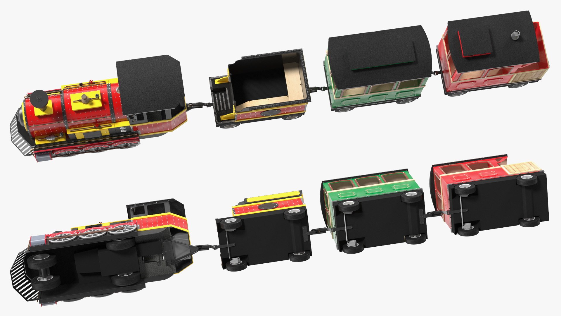 3D Children Train Wattman Mini Express Rigged Model - TurboSquid 2055938