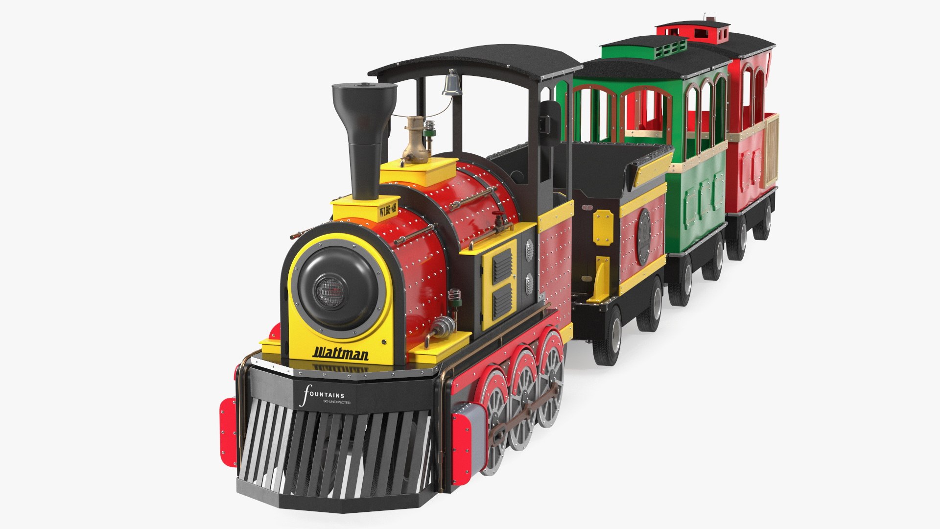 3D Children Train Wattman Mini Express Rigged model - TurboSquid 2055938