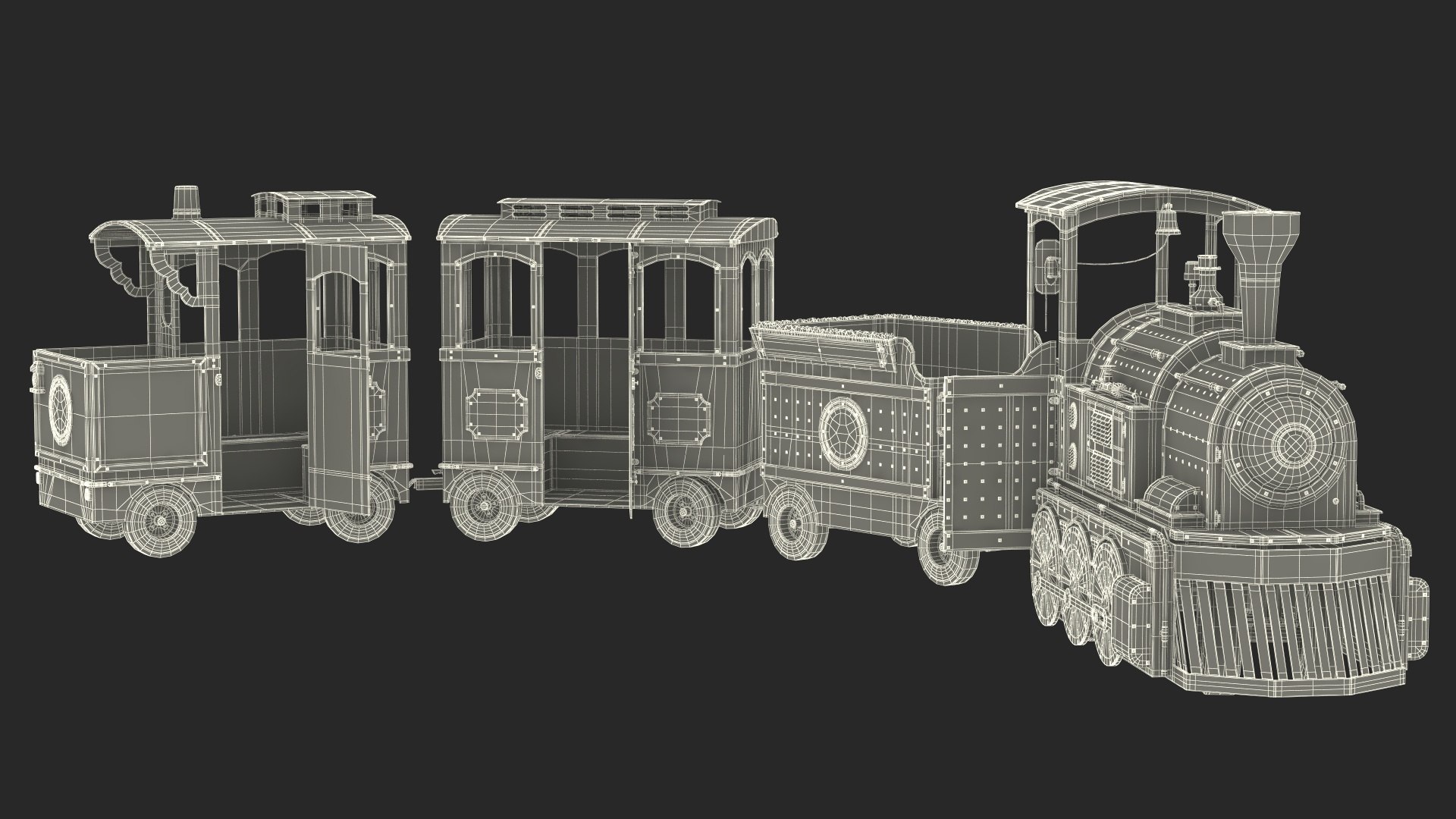 3D Children Train Wattman Mini Express Rigged model - TurboSquid 2055938