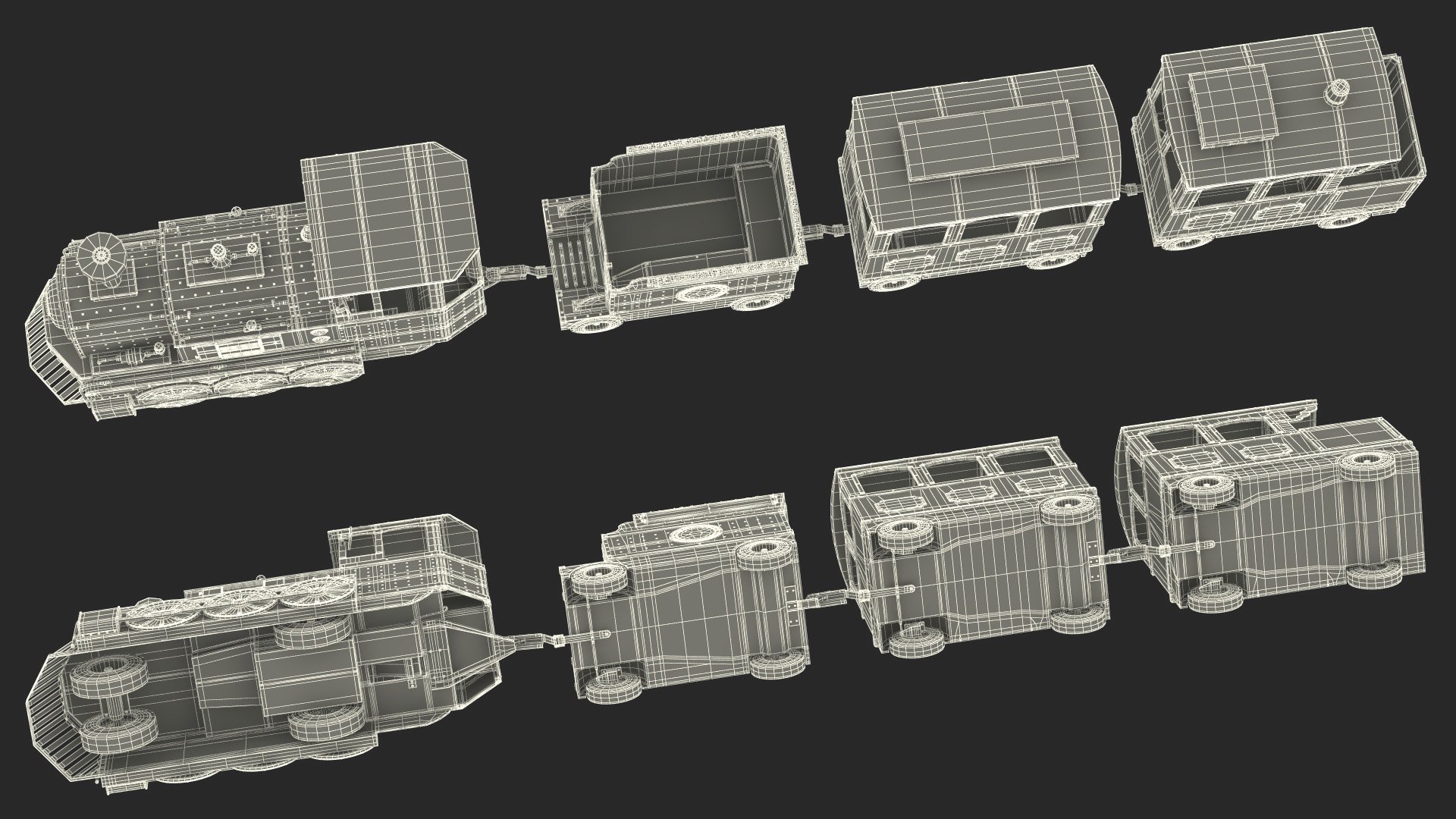 3D Children Train Wattman Mini Express Rigged model - TurboSquid 2055938