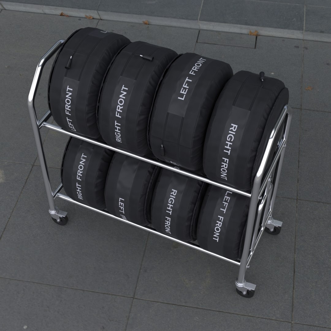 3D Trolley With Tire Heating Blankets 2 - TurboSquid 2293625