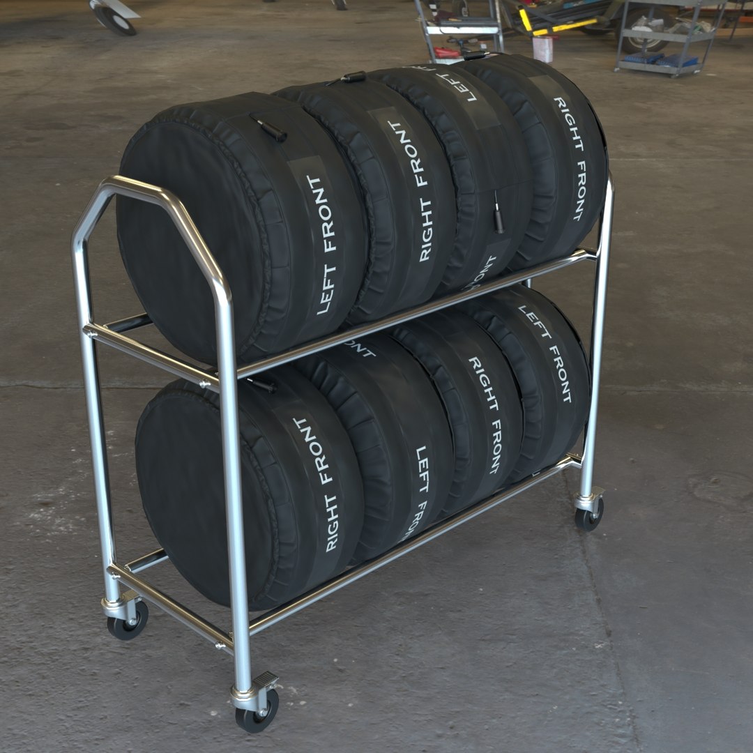 3D Trolley With Tire Heating Blankets 2 - TurboSquid 2293625