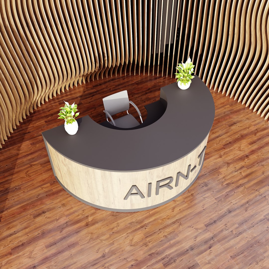 3D Parametric Wood Wall For Reception Model - TurboSquid 2110805