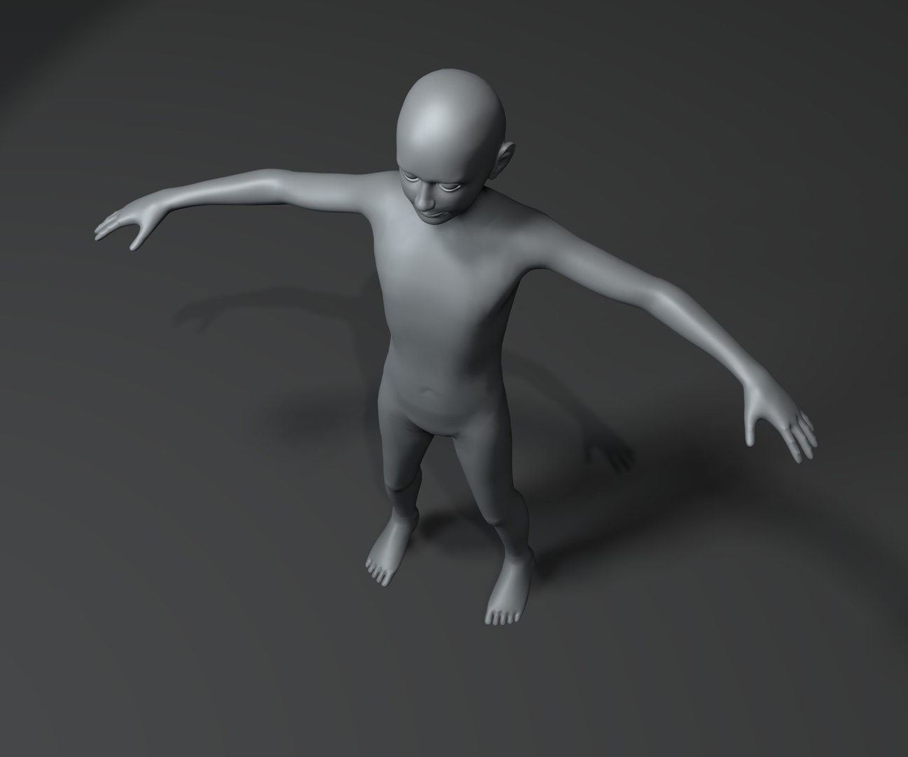 Boy Kid Body Base Mesh Animated And Rigged 3D Model 20k Polygons 3D ...