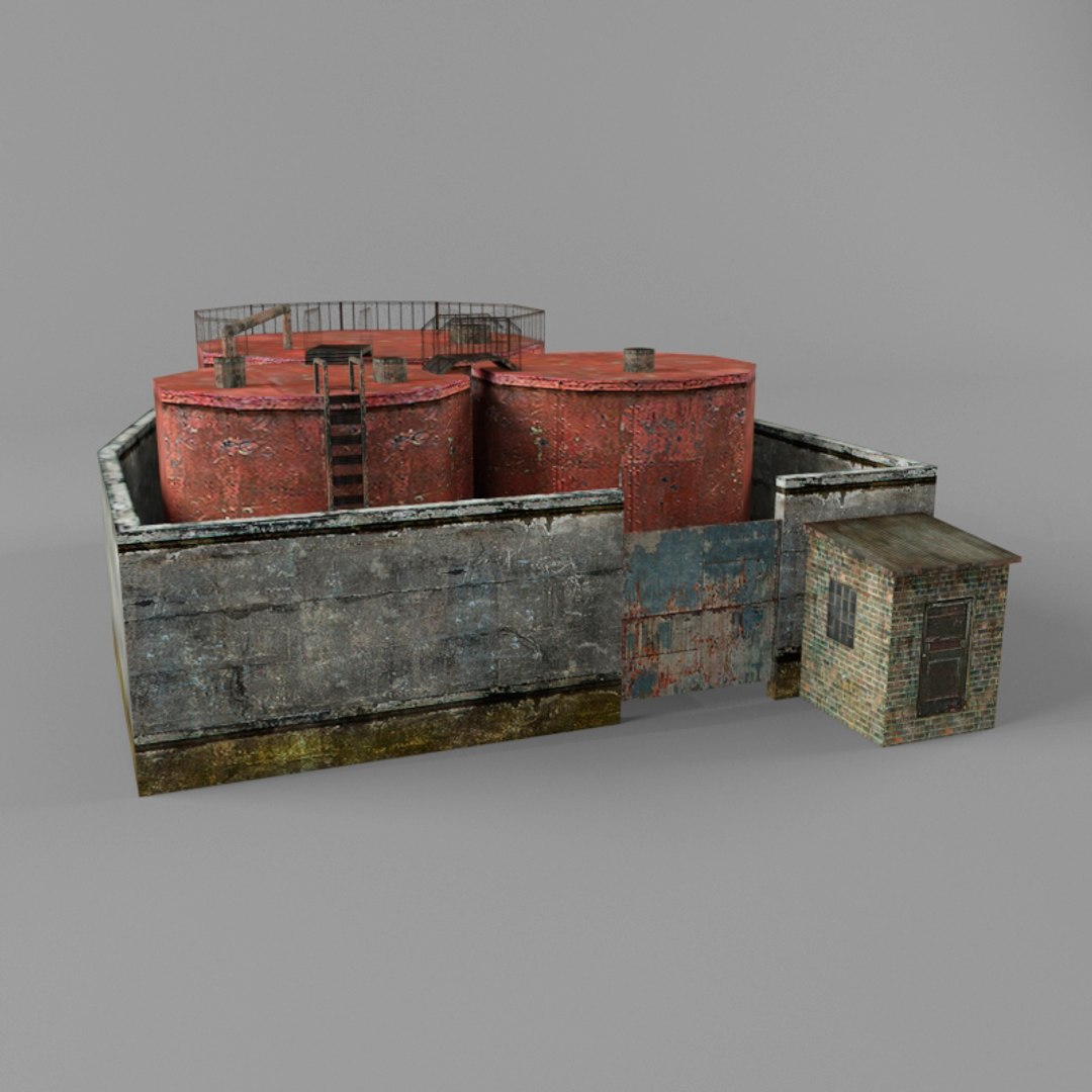 3d Model Of Factory Industrial Structure