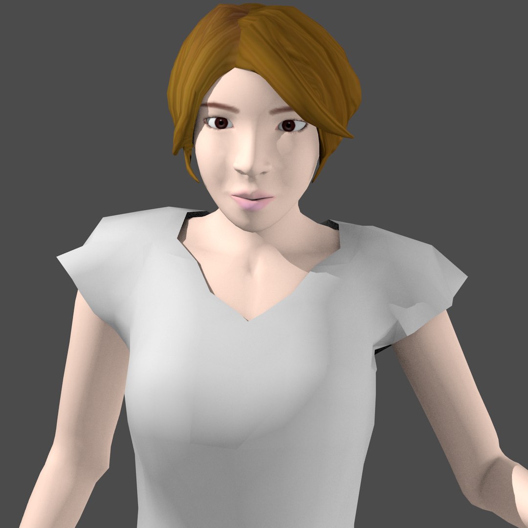 Cute College Student Model - TurboSquid 1389099