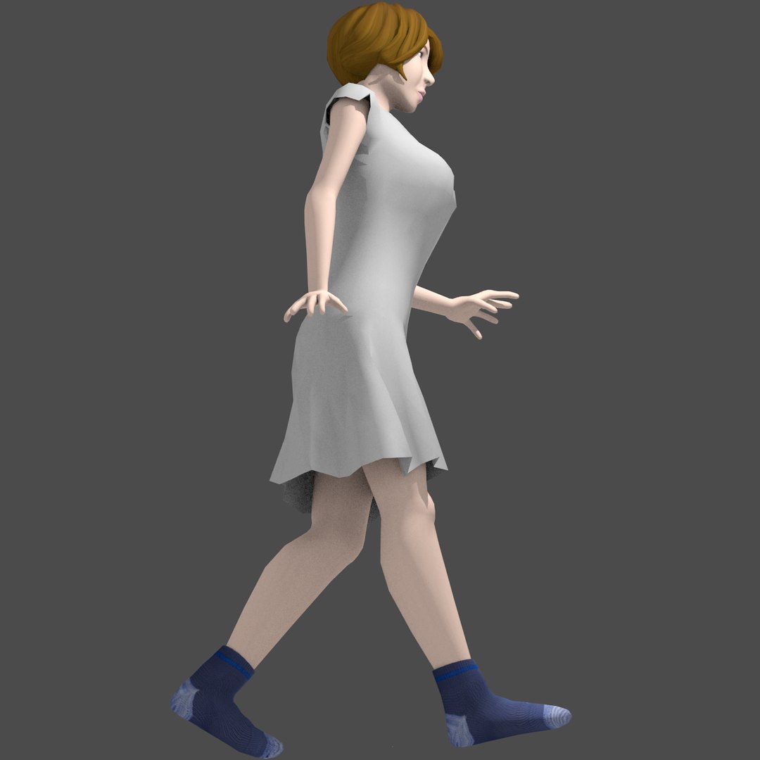 Cute College Student Model - TurboSquid 1389099