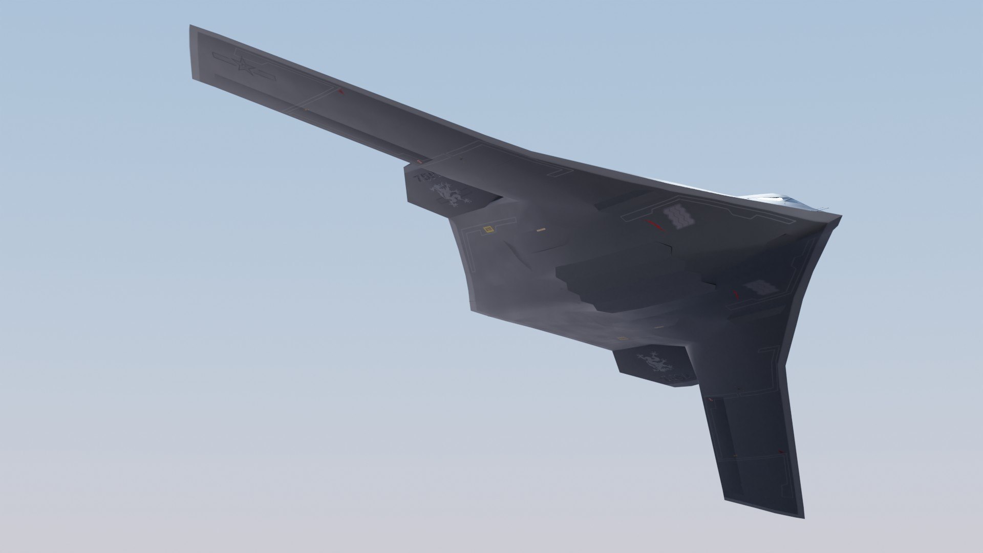 3D Xian H-20 Stealth Bomber Model - TurboSquid 2098084