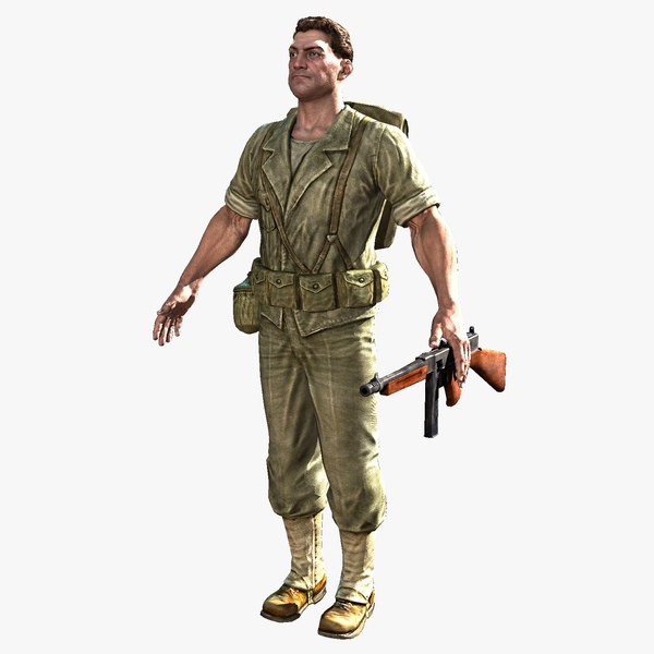 3d thompson submachine gun