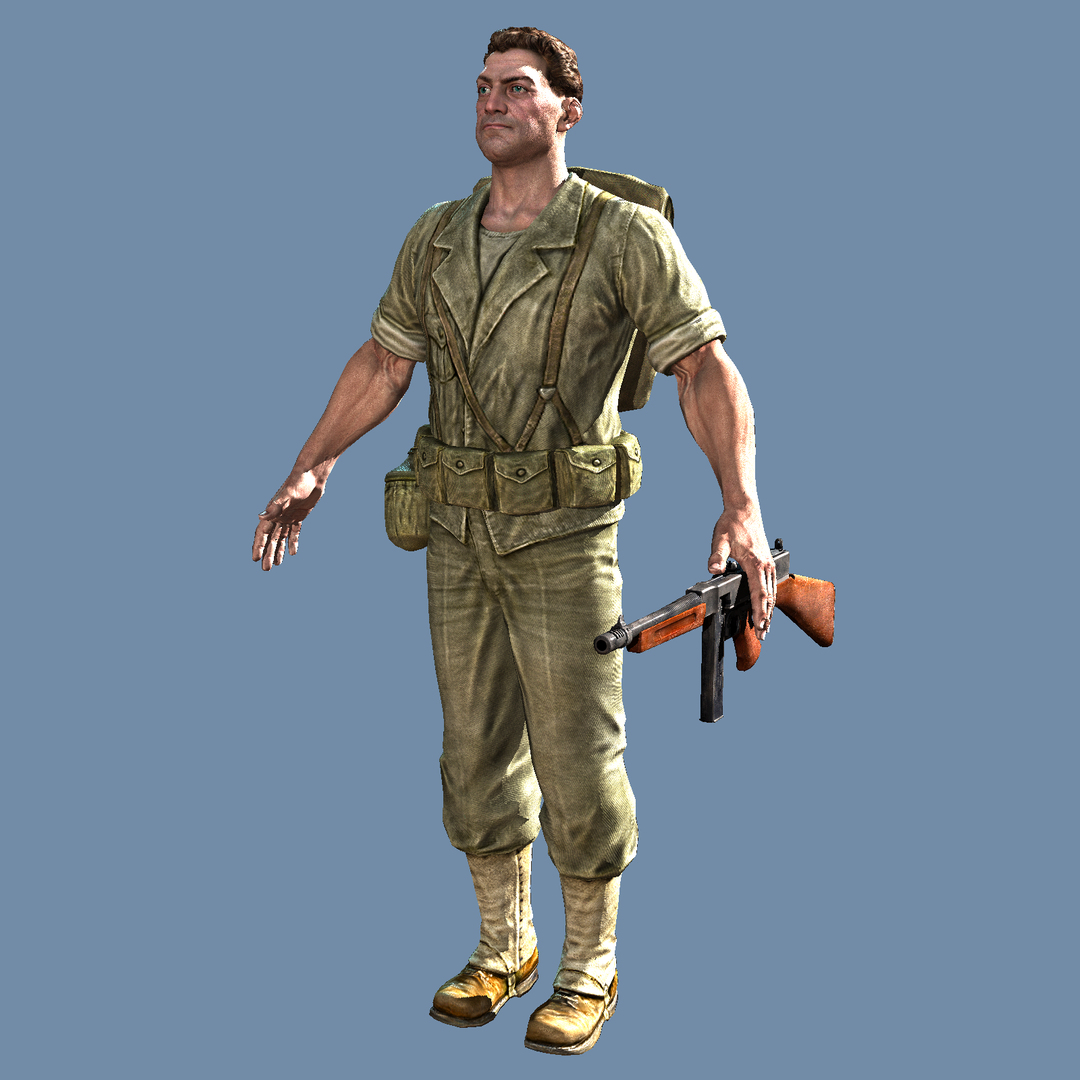 3d real-time soldier ben 2 model