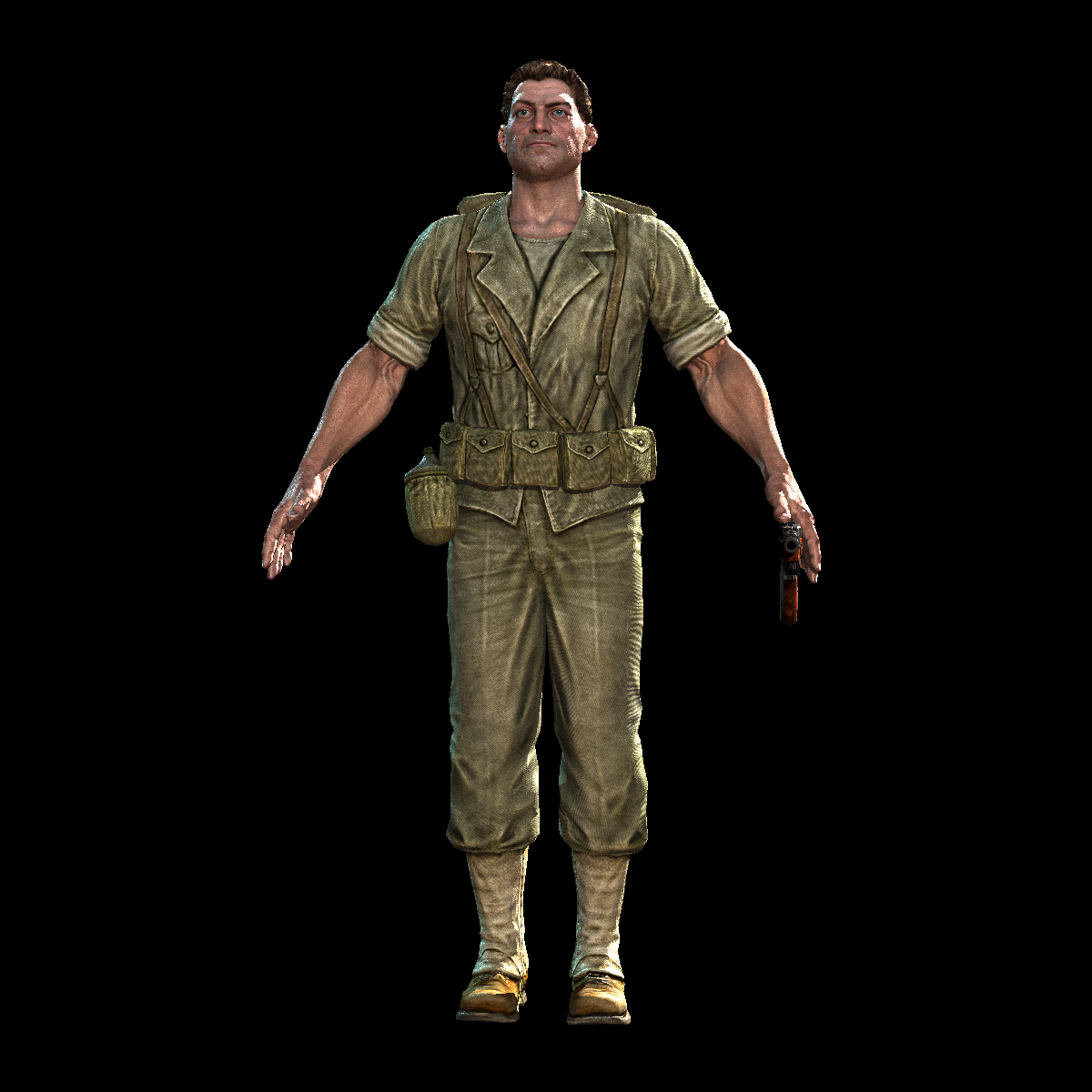 3d real-time soldier ben 2 model
