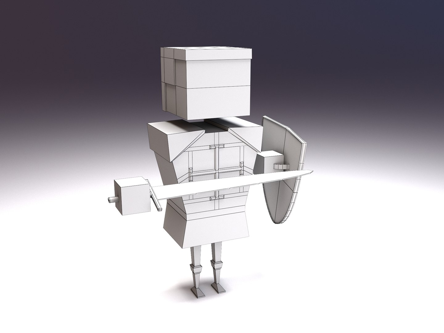 Fantasy character in a cartoon cube style Low-poly model - TurboSquid ...