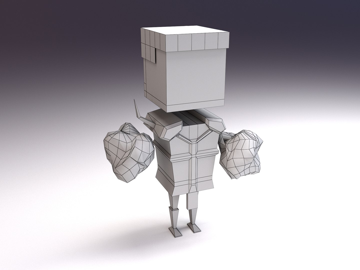 Fantasy Character In A Cartoon Cube Style Low-poly Model - TurboSquid ...