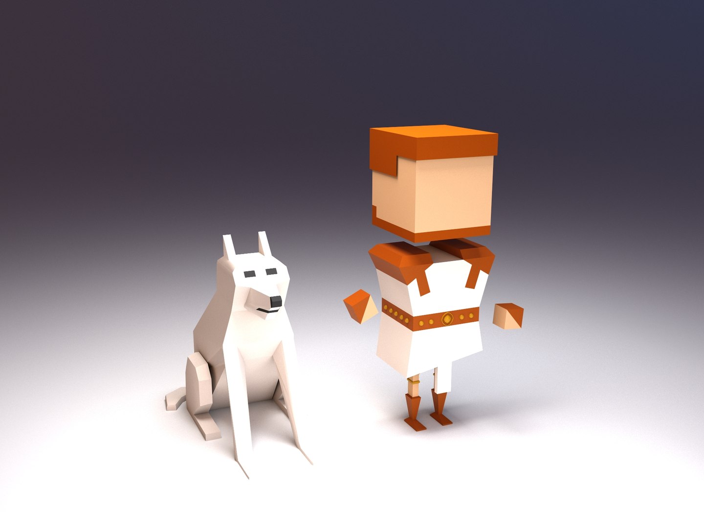 Fantasy Character In A Cartoon Cube Style Low-poly Model - TurboSquid ...