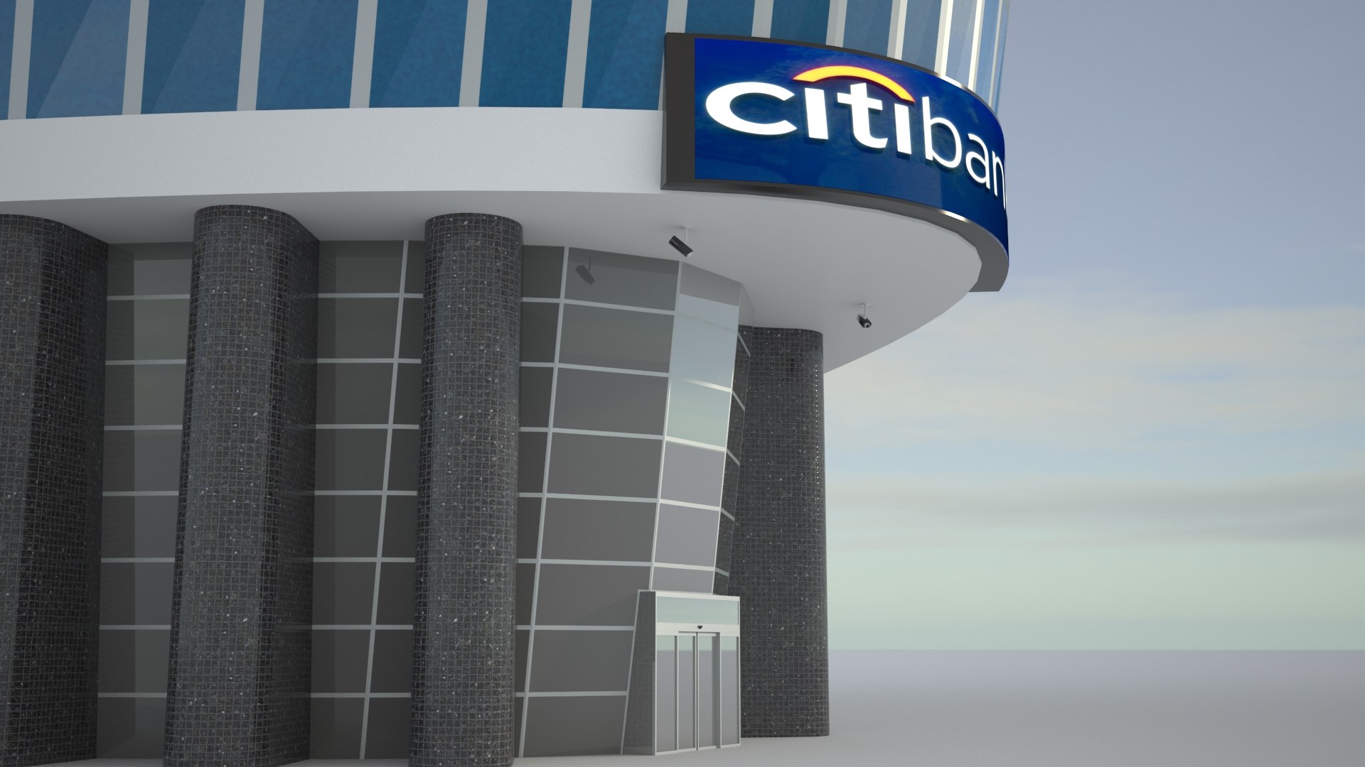 Realistic Bank 3D - TurboSquid 1263444