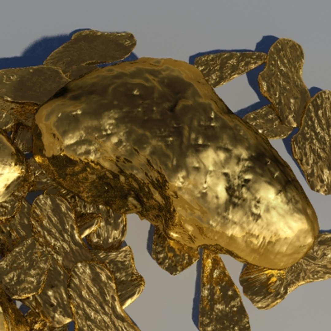 3dsmax Gold Nuggets Object