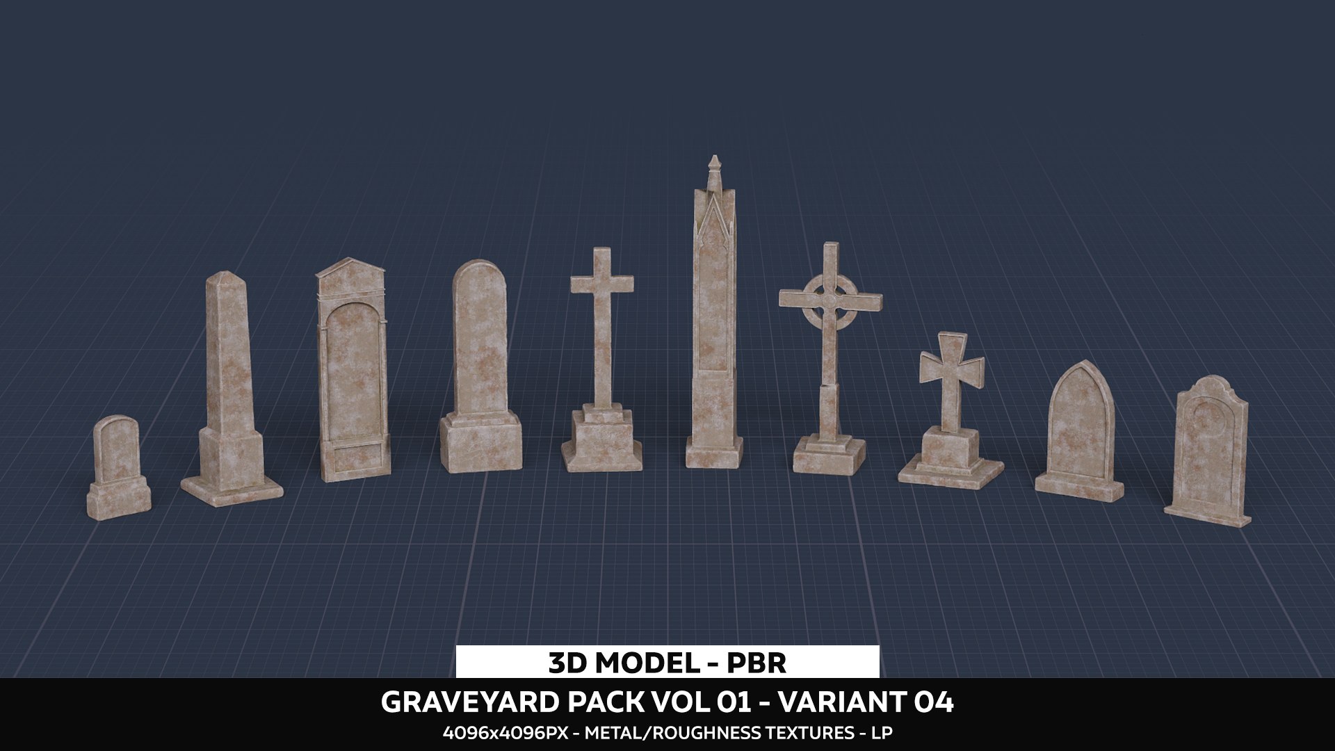 Graveyard Pack Vol 01 - Variant 04 3D Model - TurboSquid 2304800