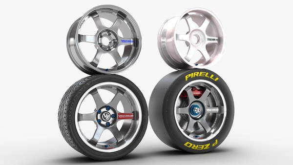 Racing wheels tires 3D model - TurboSquid 1389201