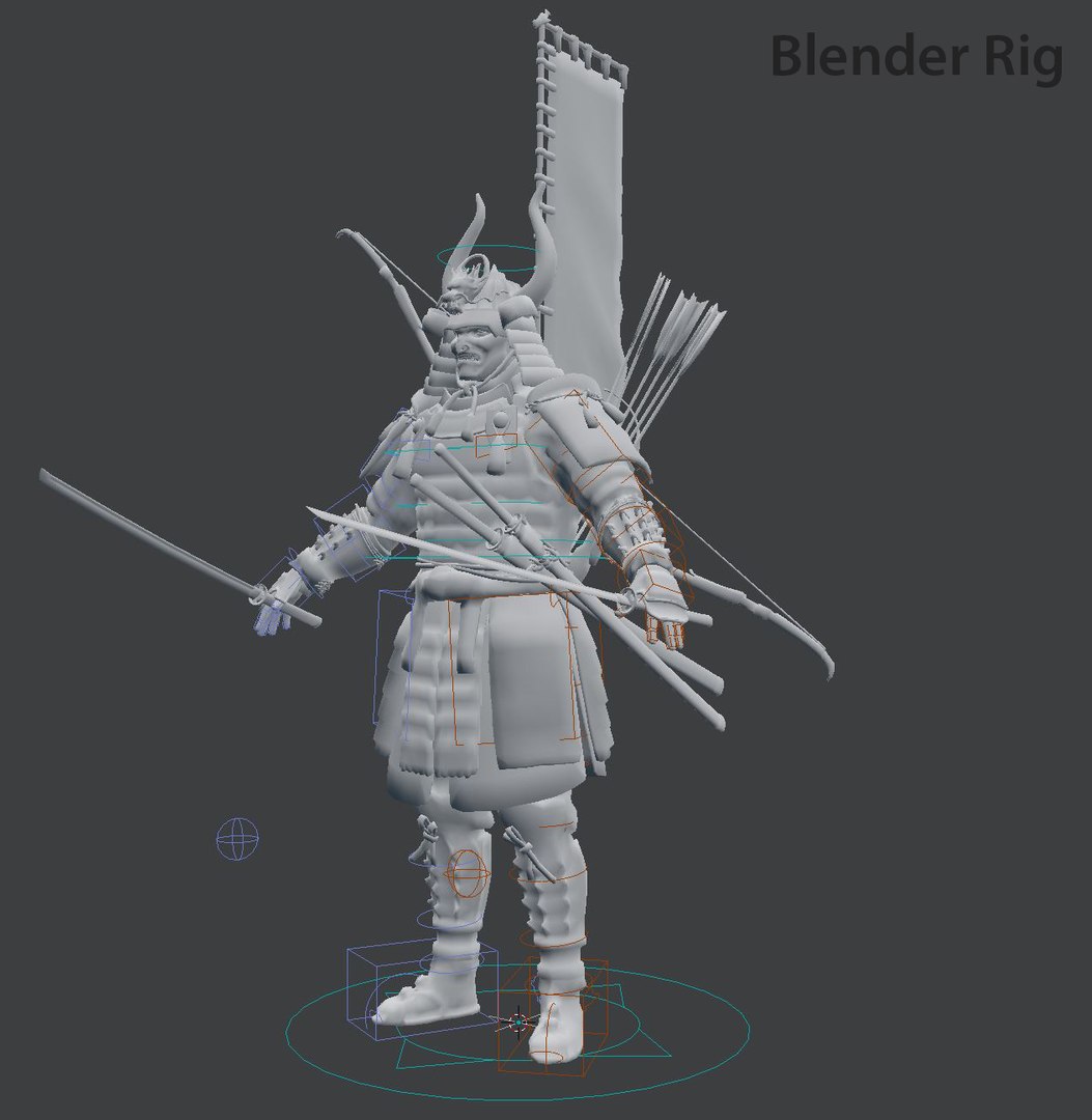 Samurai character unity rigged 3D model - TurboSquid 1325881