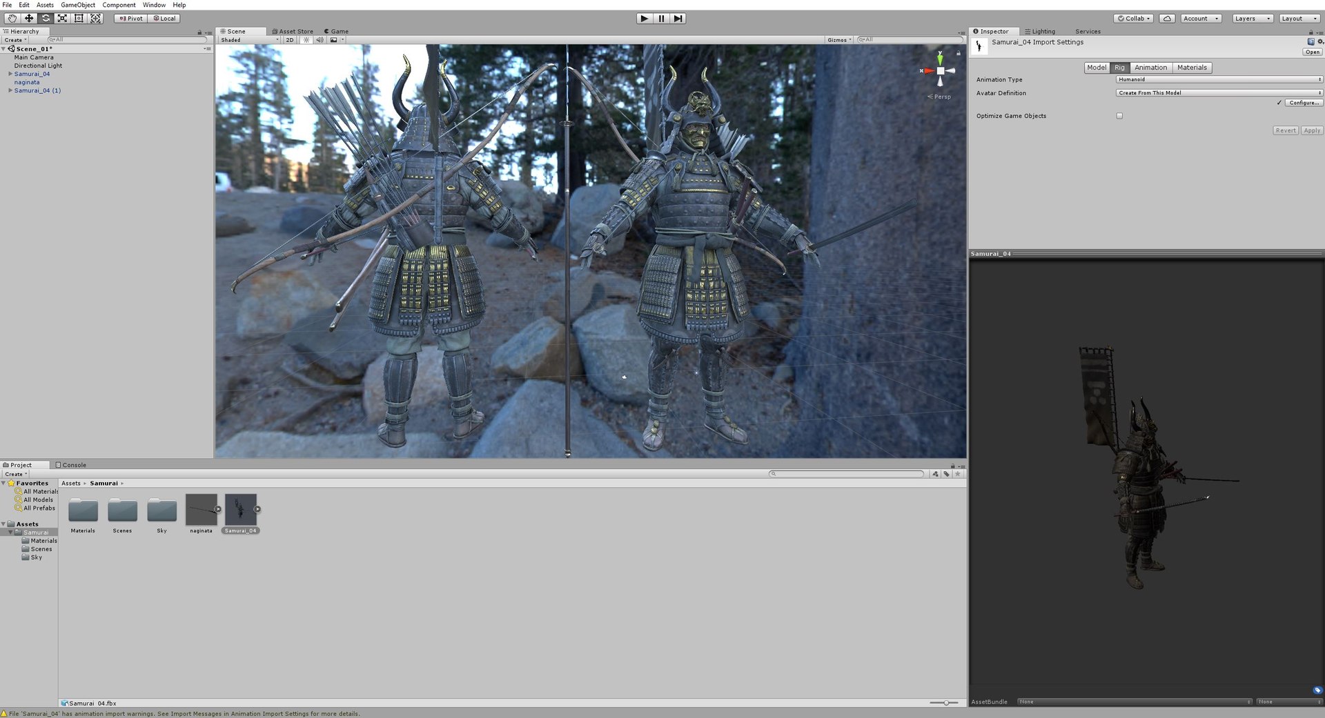 Samurai Character Unity Rigged 3D Model - TurboSquid 1325881