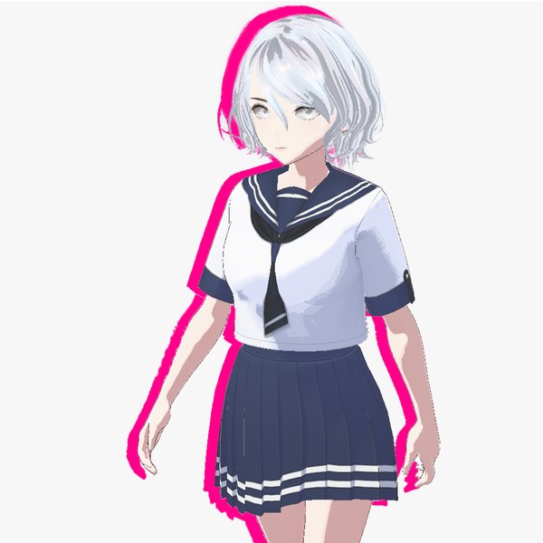 modelo 3d Modelo de anime en 3D de Yuzuki (paquete de 3) - TurboSquid ...