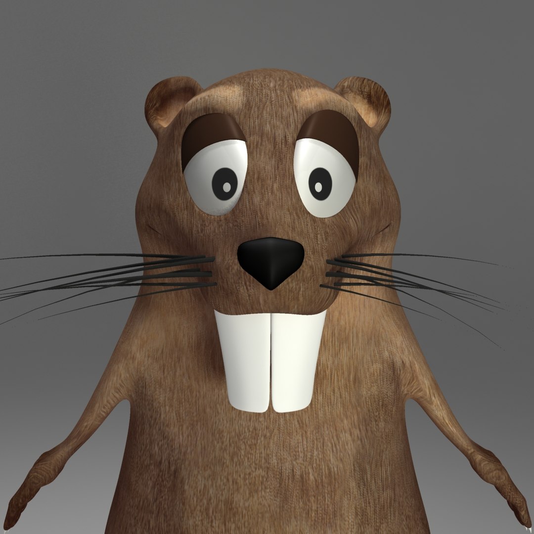 Beaver Cartoon 3d Model