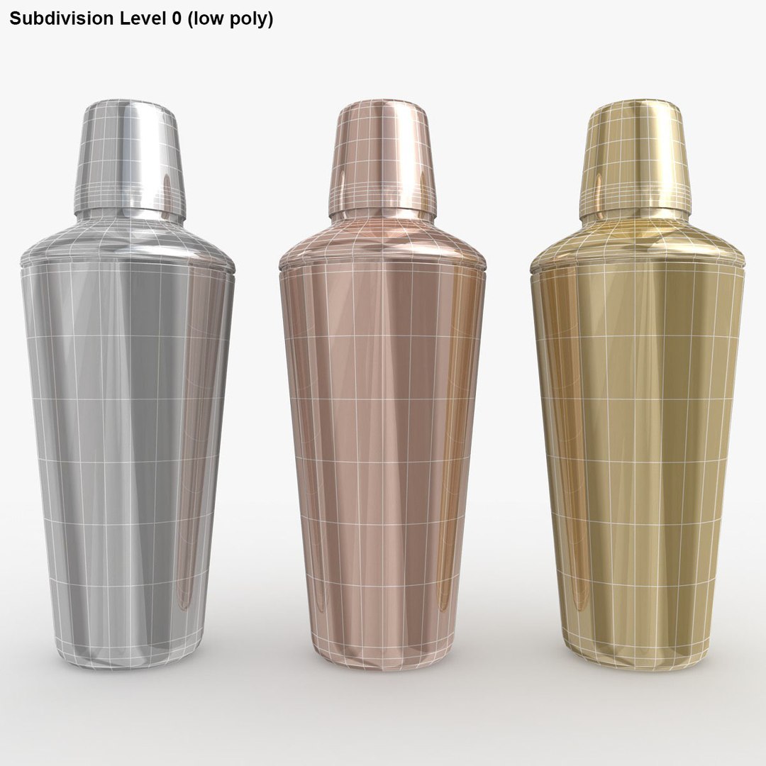 3d Realistic Cocktail Shaker 3 Model