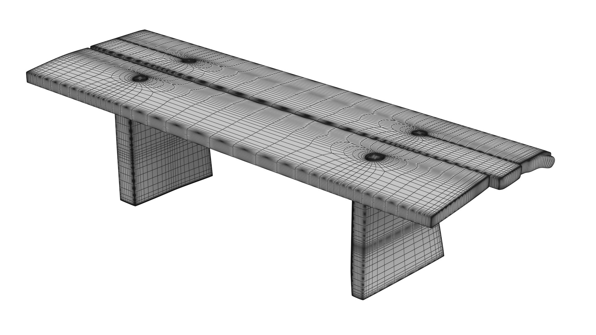3D Model Sculpted Massive Dining Table - TurboSquid 2291442