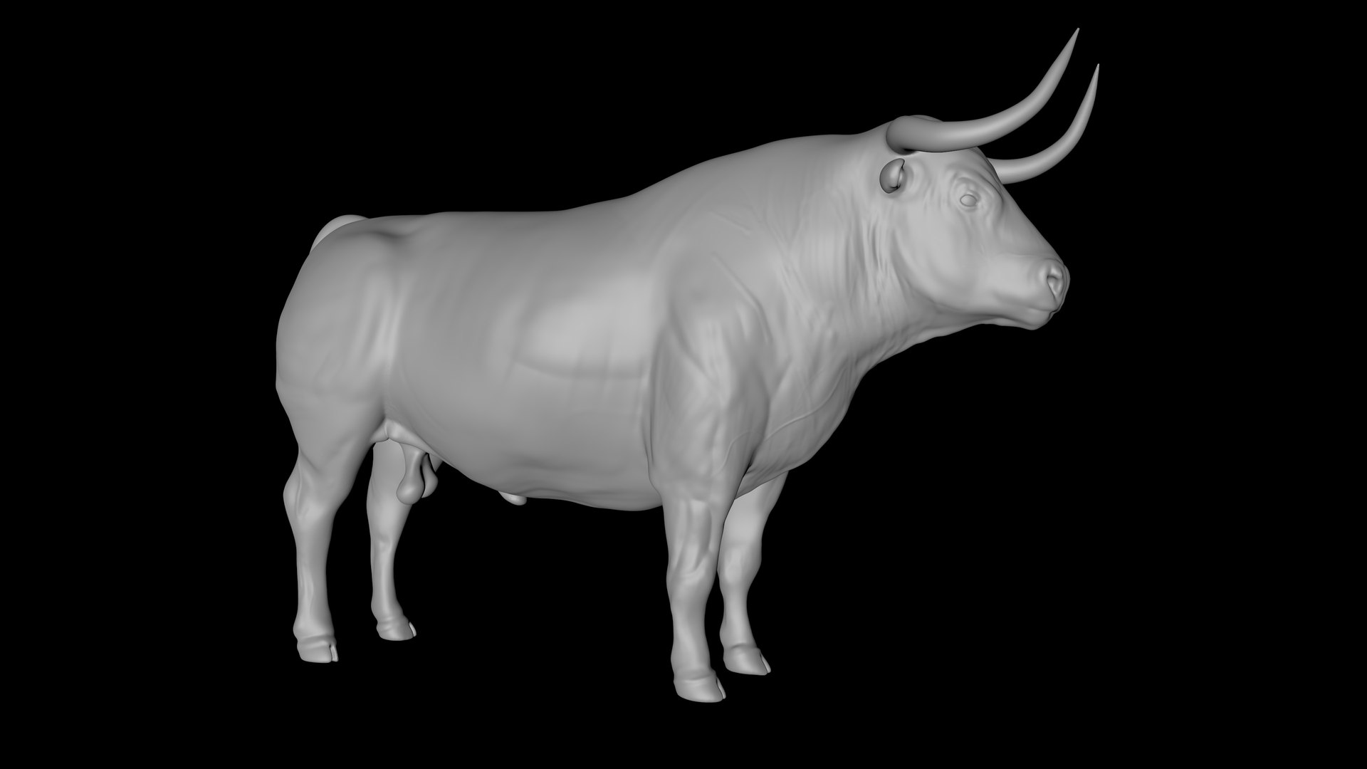 Bull Sculpt Base Pose 3D Model - TurboSquid 2040651