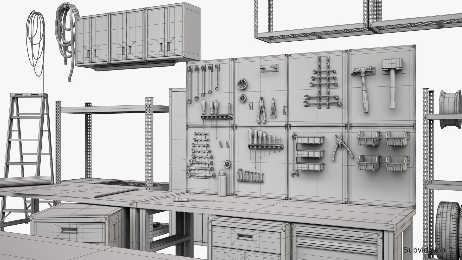 3D Garage Set - TurboSquid 2385985