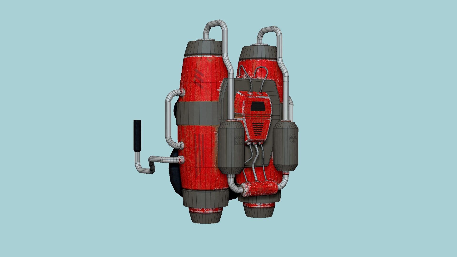 Jetpack A04 Red Black - SciFi Character Design 3D - TurboSquid 1875532
