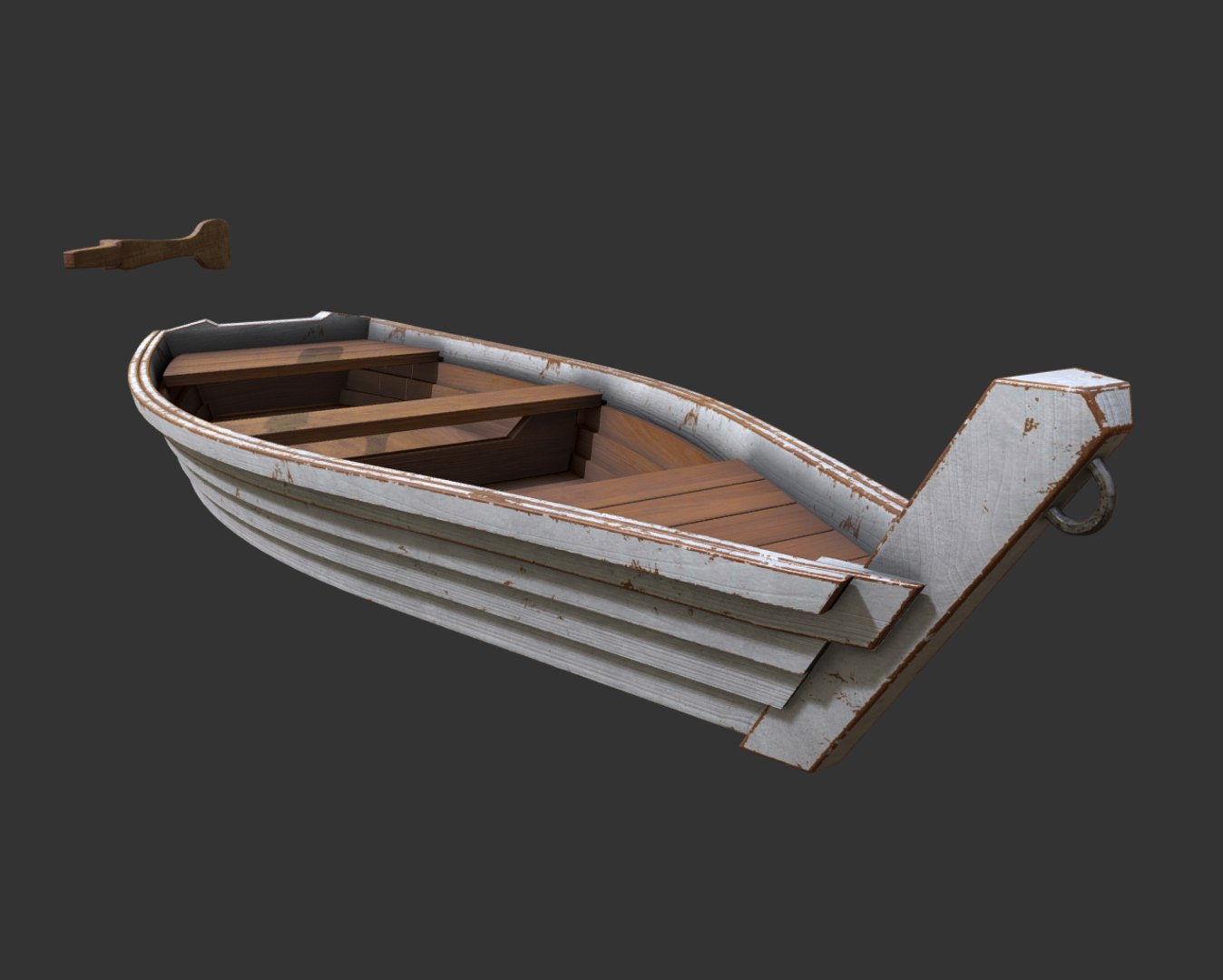 Realistic Wooden Boat 3D Model - TurboSquid 1318315