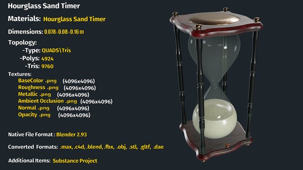 3D model Hourglass Sand Timer - TurboSquid 1762538